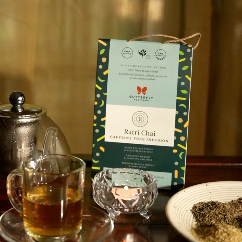 Ratri Chai | Authentic Ayurvedic Blend with Tulsi | Butterfly Ayurveda